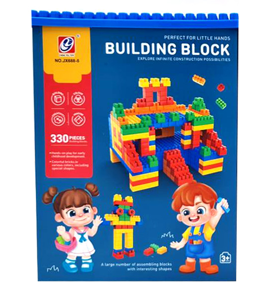 קוביות לגו לבניה 330 חלקים BUILDING BLOCK | הזמינו כאן - Smart Baby